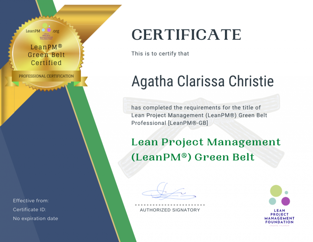 Lean Project Management (LeanPM®) Green/Black Belt [online – on demand ...